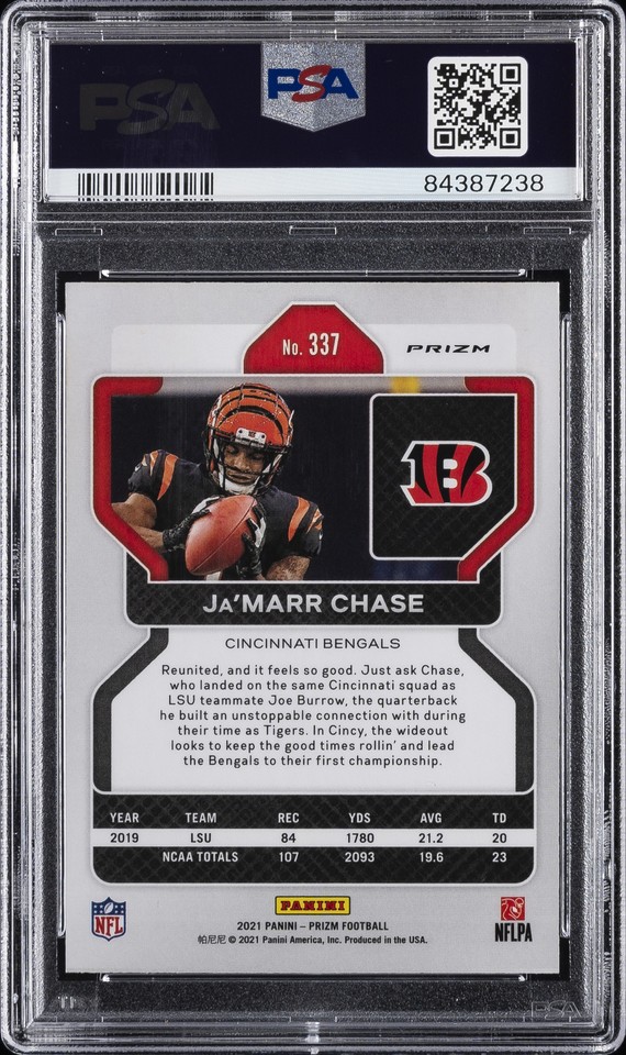 2021 PANINI PRIZM DISCO PRIZM #337 JA’MARR CHASE ROOKIE RC PSA 10 | eBay