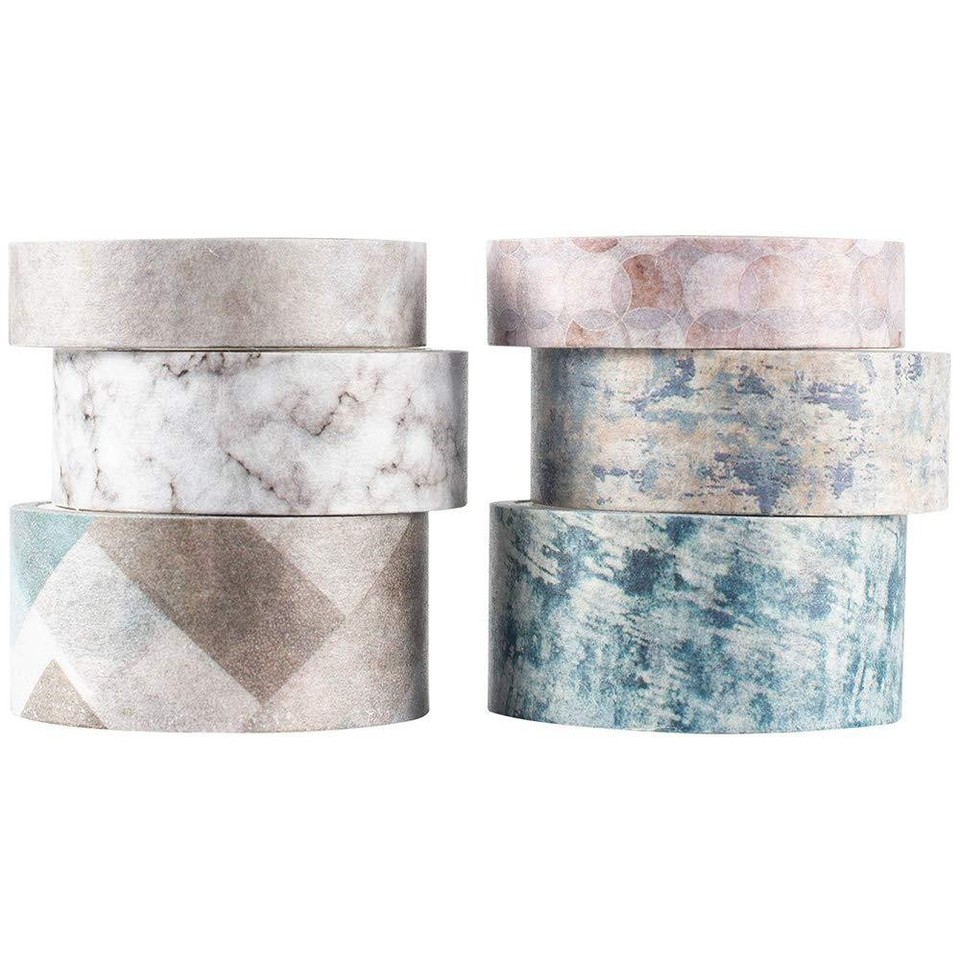 6 Rolls Plaid Washi Tape Set Basic Grid Masking Decorative Tapes for ...