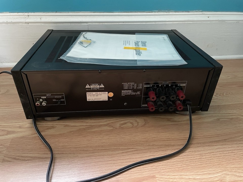 Sony TA-N55ES Stereo Power Amp, W/ Wood Side Panels, Sounds Great!! | eBay