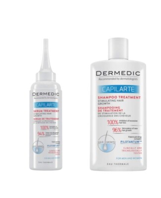 Dermedic Capilarte Serum 150ml + Shampoo 300ml hair growth stimulating ...