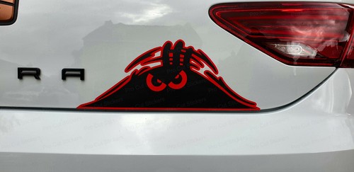 Evil Angry Monster Peeping Peek a Boo Funny Novelty Car Wall Sticker ...