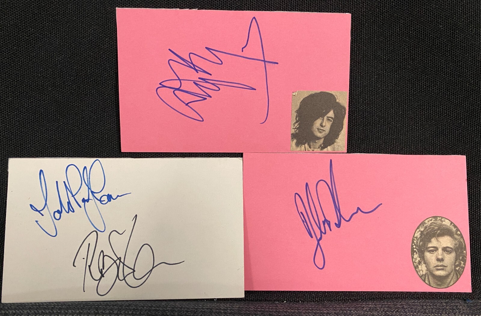 LED ZEPPELIN SIGNED ALBUM PAGES WITH DISPLAY - JSA LETTER - JOHN BOHNAM ...