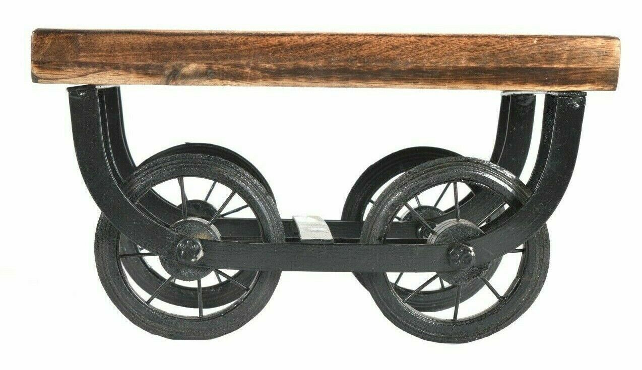 Handmade Wooden Serving Platter Thela With Wheels For Dining Table ...