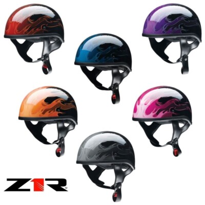 Z1R CC Beanie Hellfire Half Face Street Motorcycle Helmet - Pick Size ...