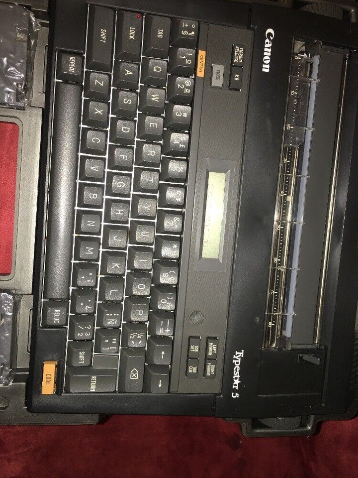 Canon S-50 Portable Electronic Typewriter Battery Powered Vintage | eBay