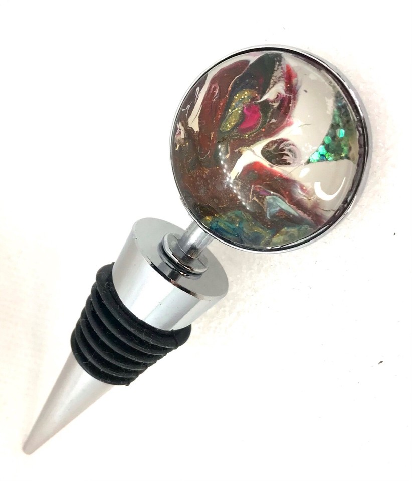 Handmade Hand painted Wine bottle stoppers unique gift ideas wearable ...