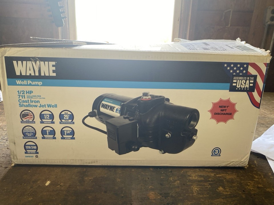 Wayne SWS50 1/2 HP Cast Iron Shallow Well Jet Pump | eBay