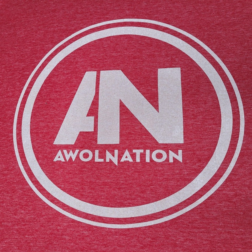 AWOLNATION Shirt Mens Large Red Heather Tri-Blend Band Music Tee Circle ...