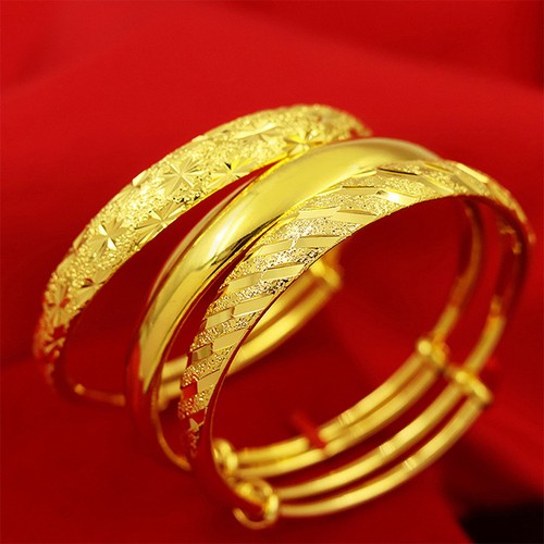2 pcs Alluvial Push Pull Bracelet Brass Art Wrist Delicate Female | eBay UK