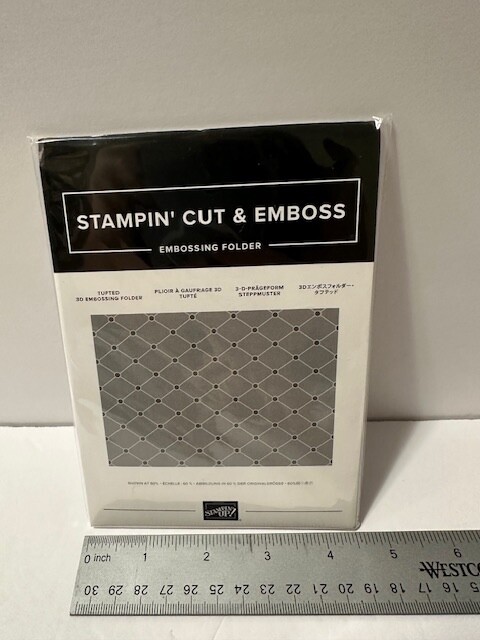 Stampin Up TUFTED Embossing Folder 151785 Card Making Quilt Appearance ...