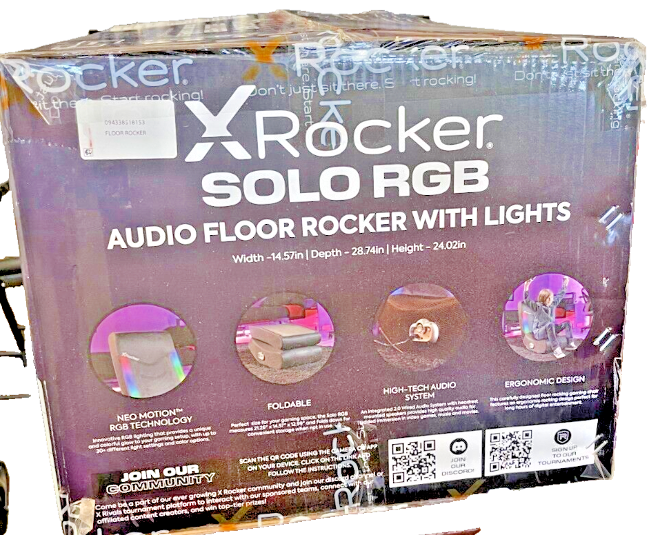 XRocker Solo RGB Audio Floor Rocker With NEO Lights game chair | eBay