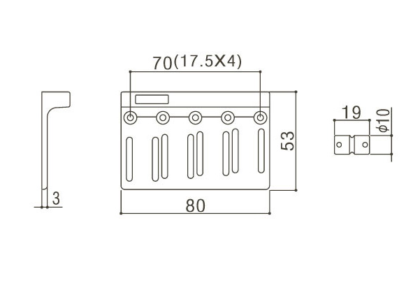 Gotoh 201 4-string Gold Bass Bridge for Fender P/Jazz® 5-hole Top Load ...