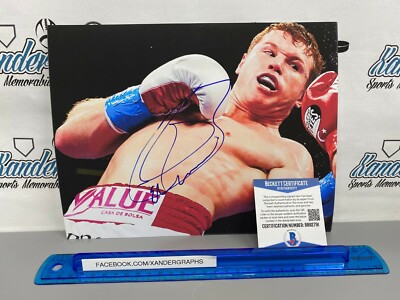 SAUL CANELO ALVAREZ SIGNED AUTOGRAPHED 8X10 BOXING PHOTOGRAPH-BECKETT ...