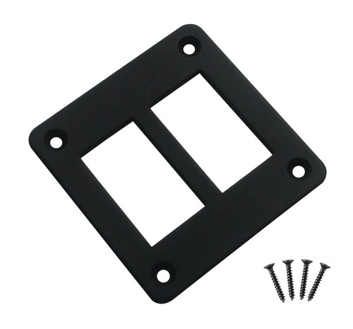 Aluminum 2 Gang Rocker Switch Frame Dash Mount Bracket Holder Housing ...