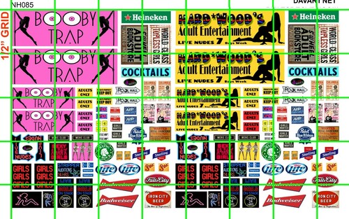 NH085 1/2 Set N SCALE BOOBY TRAP HARD WOOD STRIP JOINT BAR SIGNAGE AND ...