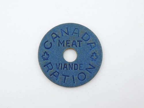 Original WWII Canada Homefront Meat Ration Blue Token | eBay