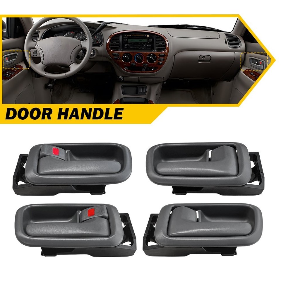 Front Rear Interior Door Handle Bezel Left Right For Toyota Tundra Set ...