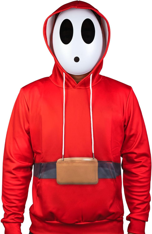 Shy Guy Mask for Halloween Cosplay Costume Full Face White Mask Game ...