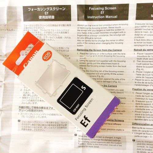 【MINT】Canon Focusing Screen Ef S Super Precision Mat type for EOS 40D ...