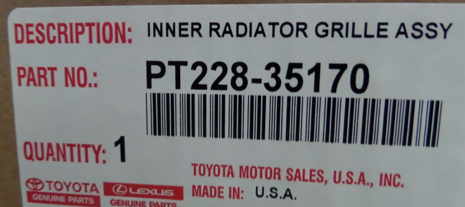 NEW Genuine 2016-2021 Toyota Tacoma TRD PRO Grille Insert PT228-35170 ...