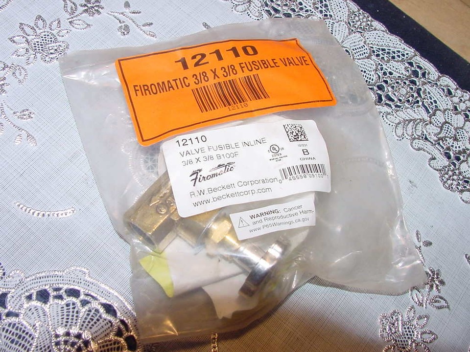 Beckett Firomatic 12110 Valve Fuseable Inline, Brass, 3/8 X 3/8 B100F ...