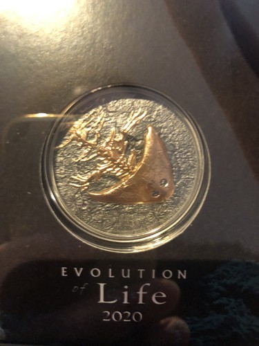 2020 Mongolia 1oz gilded Silver Coin Diplocaulus - Evolution Of Life | eBay