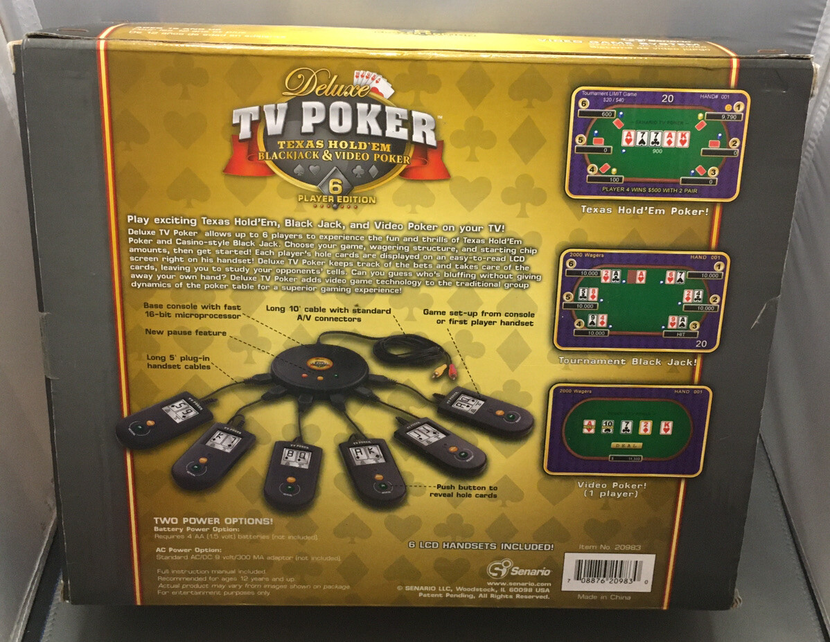 Deluxe TV Poker: Texas Hold 'em Blackjack & Video Poker (6 Player ...