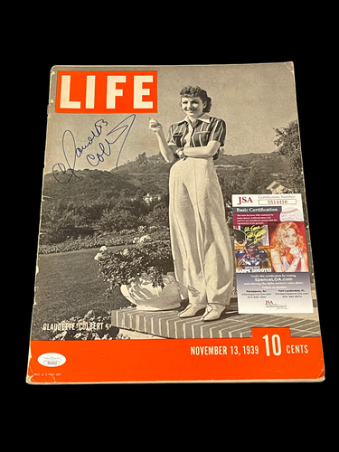 Claudette Colbert It Happened One Night Signed Autograph Life Magazine ...