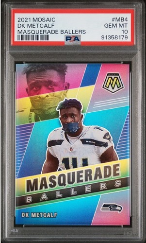 DK Metcalf 2021 Mosaic MB4 Masquerade Ballers Prizm Case Hit SSP PSA 10 ...