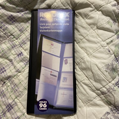 NEW Original Rolodex Business Card Book 96-Card 12 Pages - Black 67467 ...