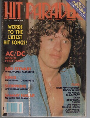 1982 Hit Parader May - Ozzy Osbourne poster; AC/DC; Moody Blues ...