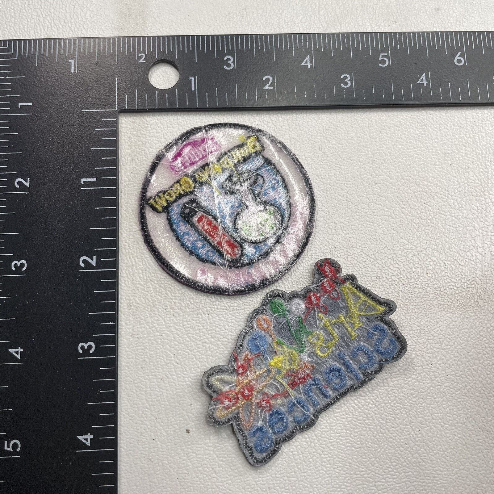 2 Science Patches LOWES SCIENCE LAB & ARTS & SCIENCES w/ Nuclear Symbol 20SB | eBay