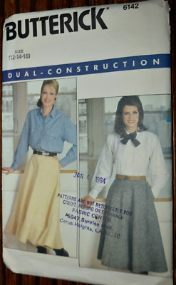 BUTTERICK MISSES'S PATTERN 6142 SIZE 12-14-16 SKIRT UNCUT | eBay