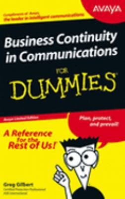 Business Continuity in Communications for Dummies Avaya Limited Edition ...