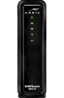 ARRIS SURFboard SBG10 DOCSIS 3.0 16x4 Gigabit Cable Modem & AC1600 WiFi ...