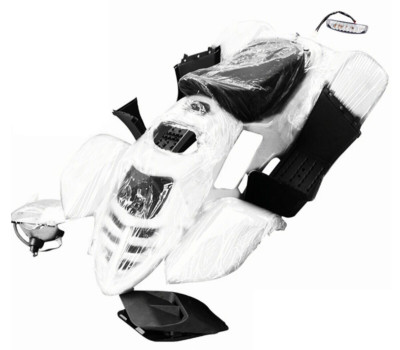 ATV Body Kit Plastic Front Rear Fender for Taotao 49cc 50cc 110cc-White ...