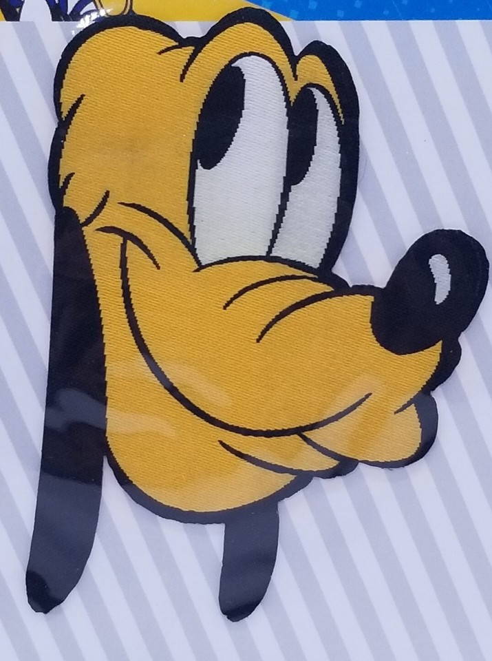 Disney Iron-On Patch: Pluto Head Looking Upward & Smiling New Free ...
