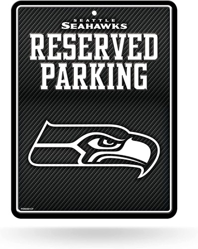 Seattle Seahawks Metal Parking Novelty Wall Sign 8.5 x 11 Inch Carbon ...