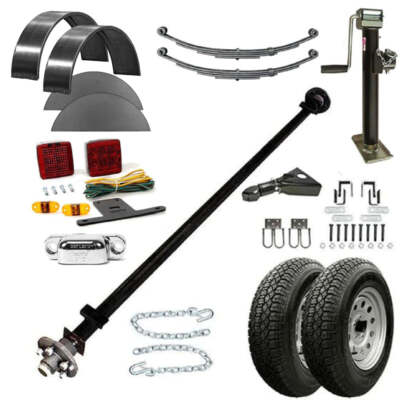 1076ATVTG - 10' x 6'4" Double Gate ATV Trailer Kit DIY Master Plan | eBay