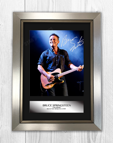 Bruce Springsteen 2 A4 mounted signed photograph poster Choice of frame ...