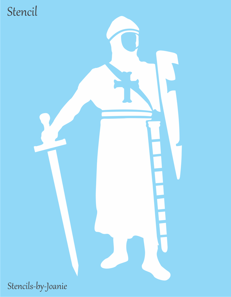 Stencils by Joanie 8" Tall Templar Knight Medieval Armor Crusades DIY ...