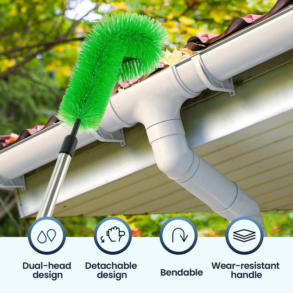 Gutter Cleaning Brush Enduring Gutter Cleaner Telescopic Gutter ...