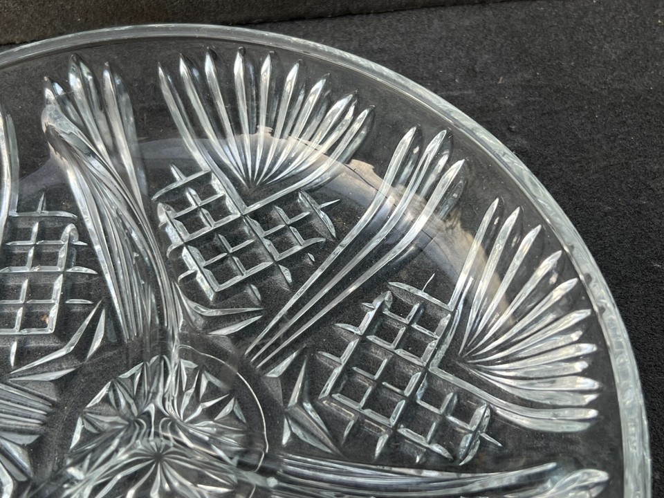 VINTAGE PINEAPPLE CUT CRYSTAL SERVING OR FRUIT BOWL MID CENTURY DISH | eBay