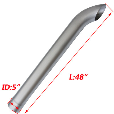 BOZZ 5"x48" ID Aluminized Curved Stack Pipe | eBay