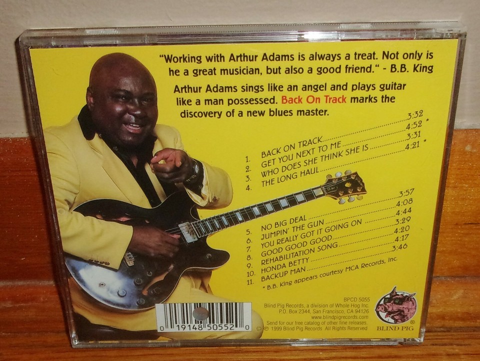 ARTHUR ADAMS-Back on Track-1999 Blues Guitar-SUPERB Condition Compact ...