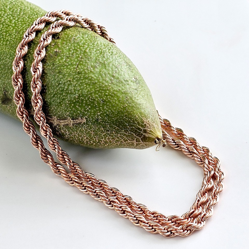 Pure Copper Chain Necklace Men & Women Solid Copper Chain With Lobster ...