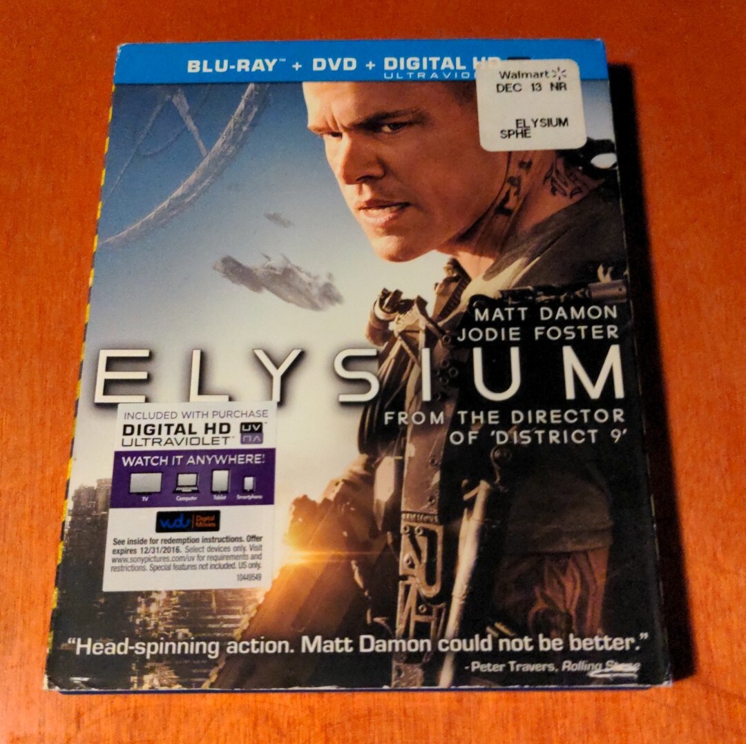 Couverture Du Blu Ray Elysium Elysium En Blu Ray DVD Films