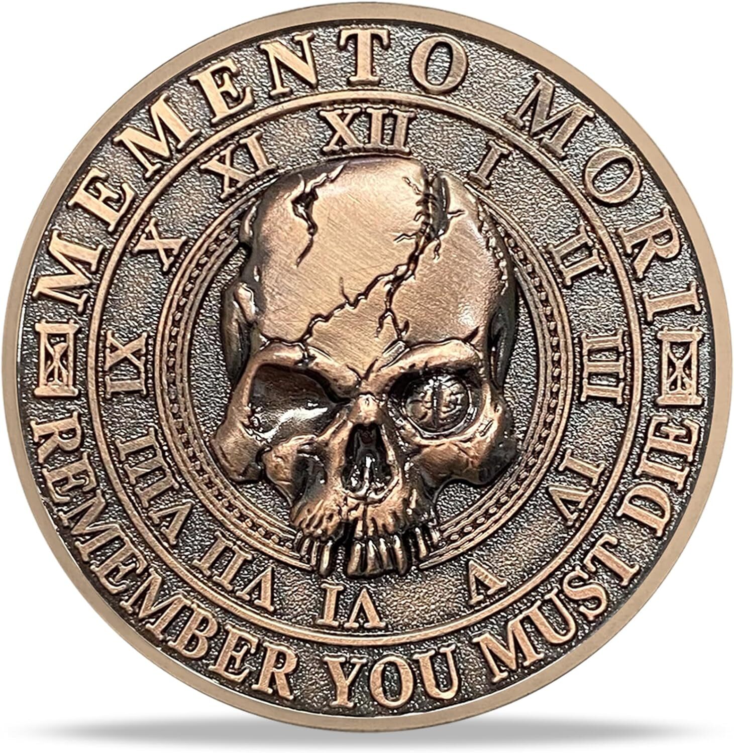 Promotion Memento Mori Coin 3D Skull & Snake Challenge Coin Stoic ...