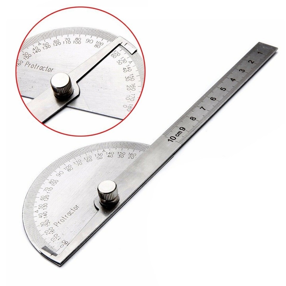Protractors SAE Protractor Stainless Steel CNC Measurement Metalworking ...