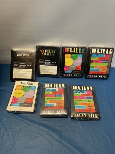 LOT OF 12 8-TRACK TAPES (7) factory sealed 5 unsealed/ All ROCK ...